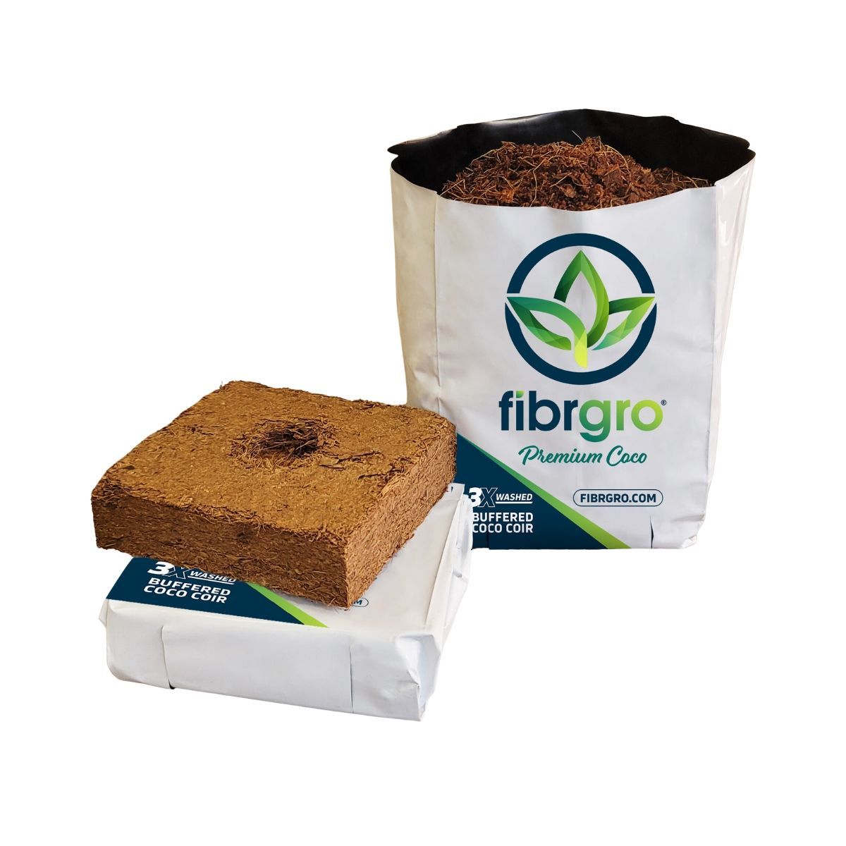 Fibrgro Buffered coco fiber Open Top Bag 50/50 – HydroponiquePro